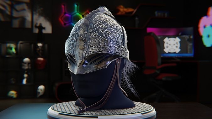 Tarnished helmet from Elden Ring 3D model 3D printable | CGTrader
