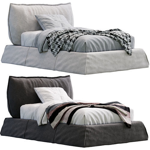 Bed Paris Slime By Baxter 3D model | CGTrader