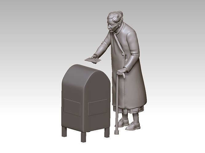 POST BOX 3D model 3D printable | CGTrader