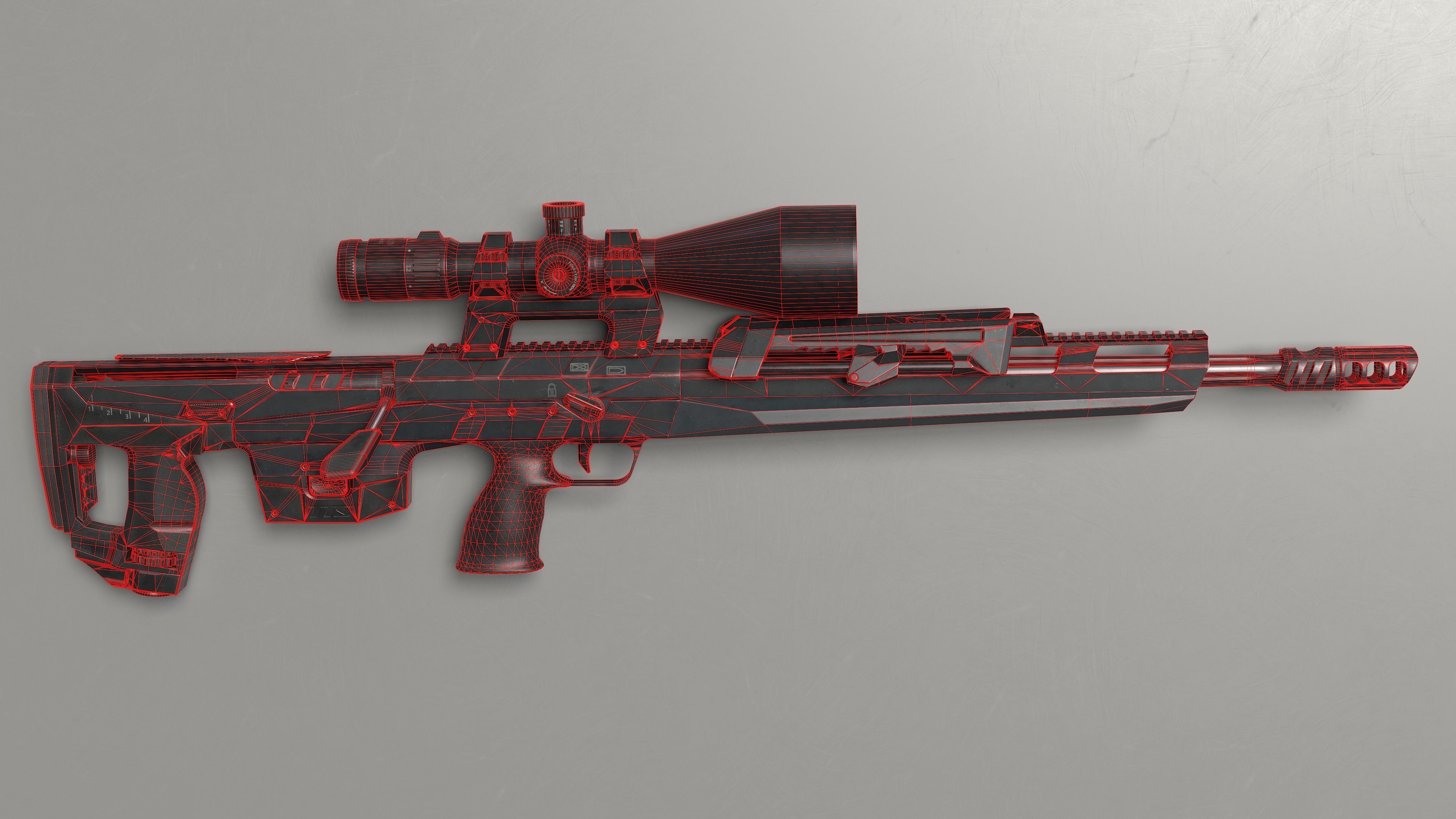 3D model TTS Xceed sniper rifle VR / AR / low-poly | CGTrader