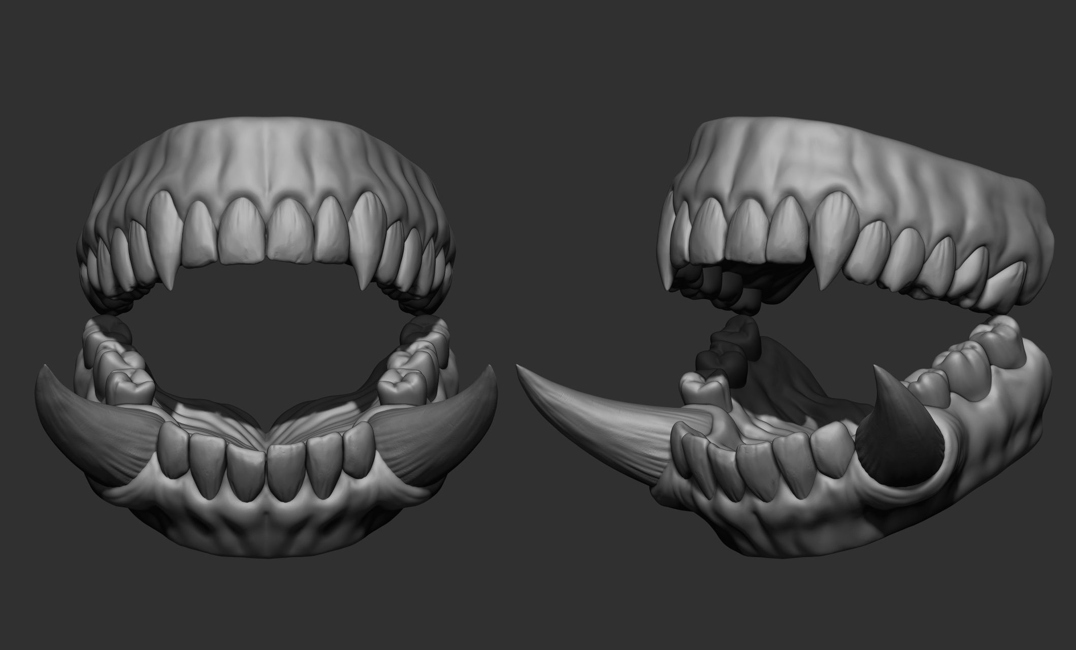 Creature Monster Teeth 3D model | CGTrader
