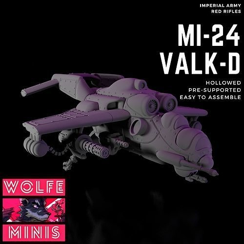 MI-24 Valk-D 3D model 3D printable | CGTrader
