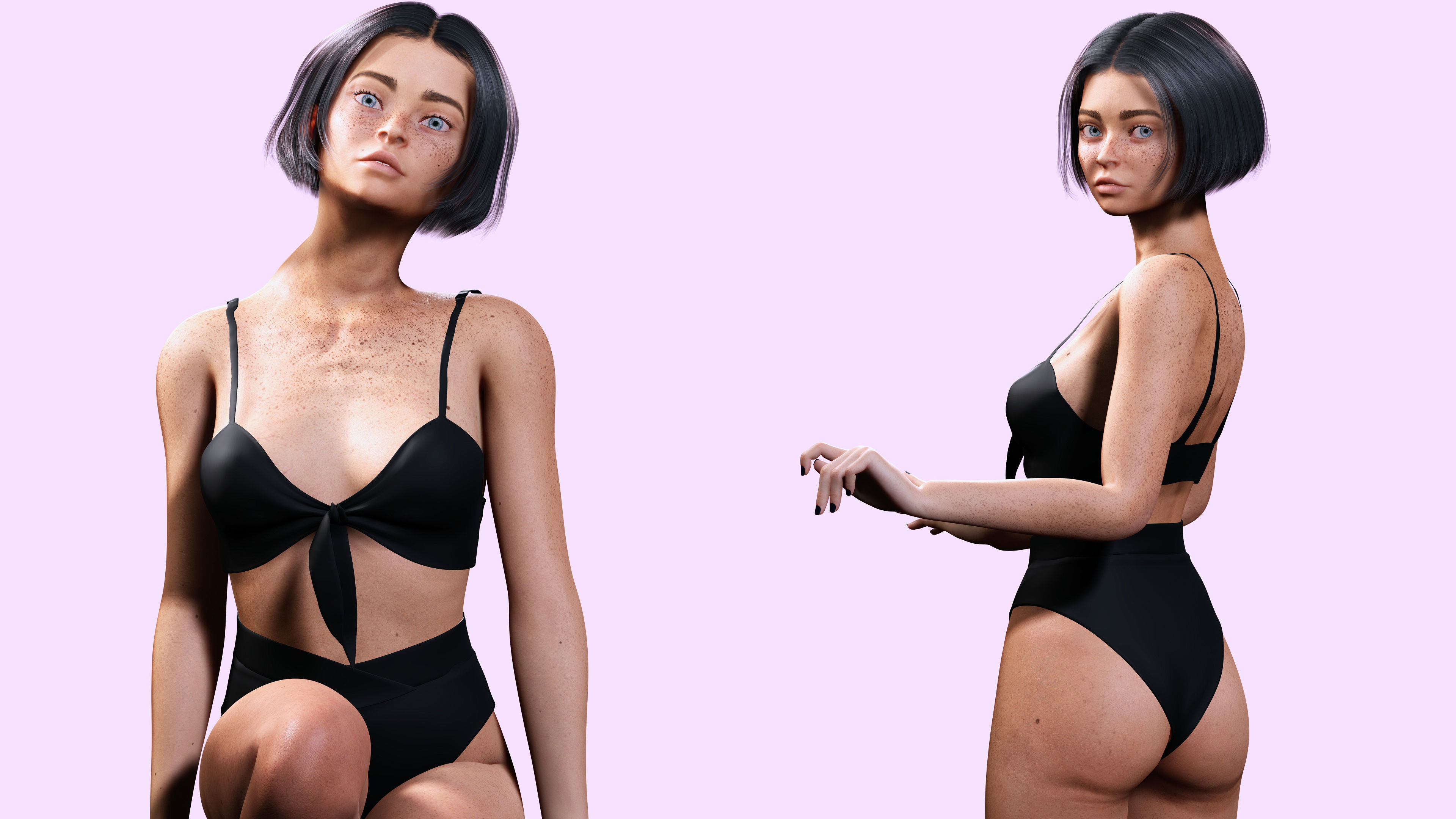 3D model Sweet Girl VR / AR / low-poly | CGTrader