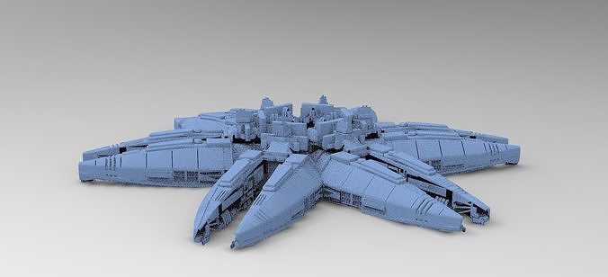 Star Flower Ship design 1 3D model | CGTrader