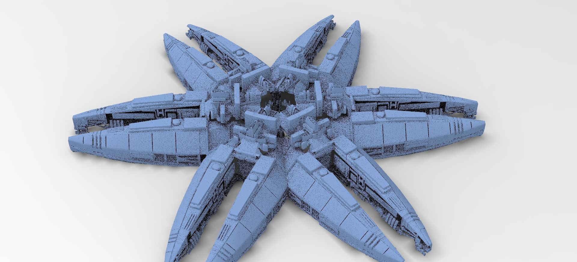 Star Flower Ship design 2 3D model | CGTrader