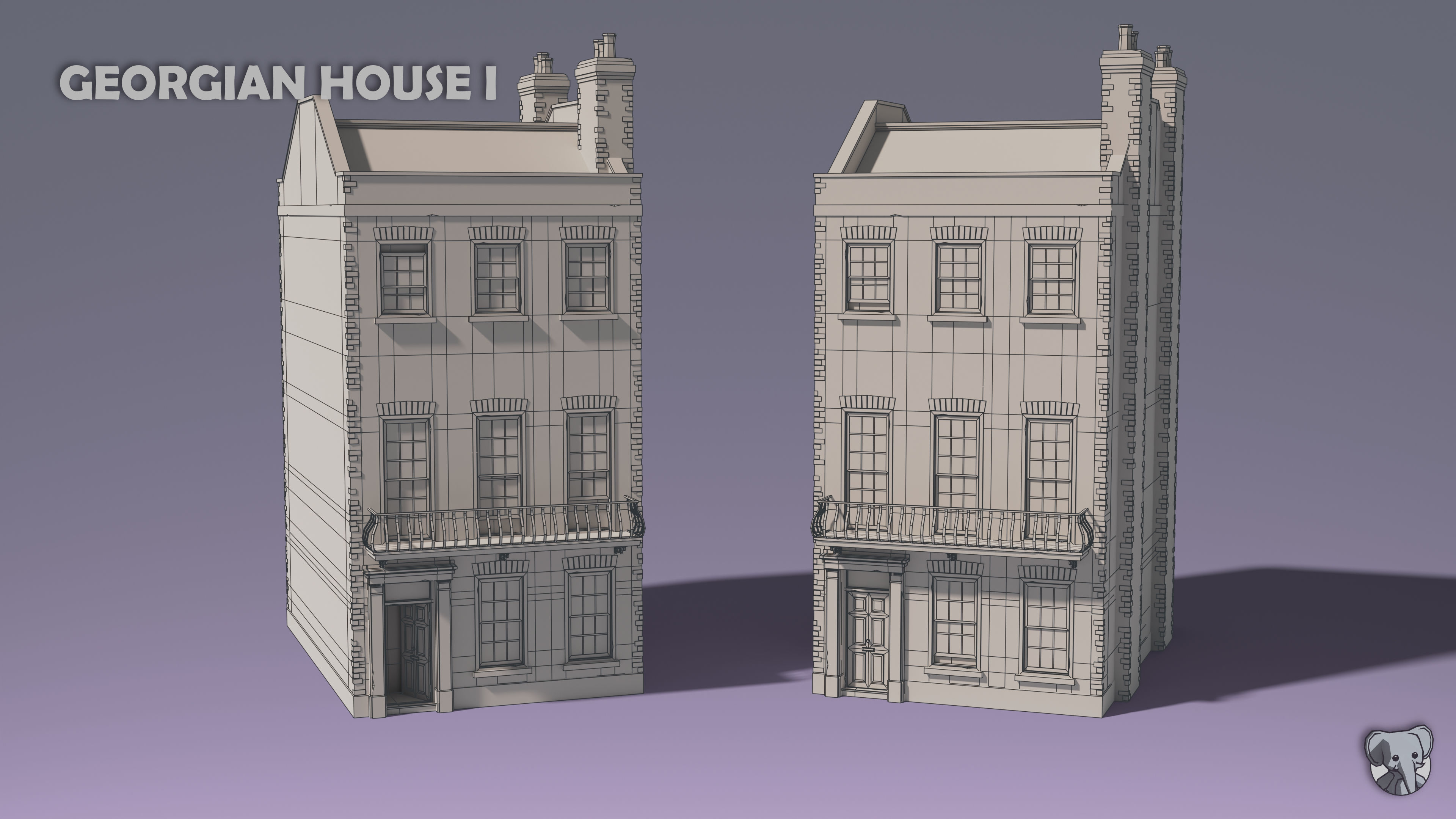 3D model Georgian House I VR / AR / low-poly | CGTrader