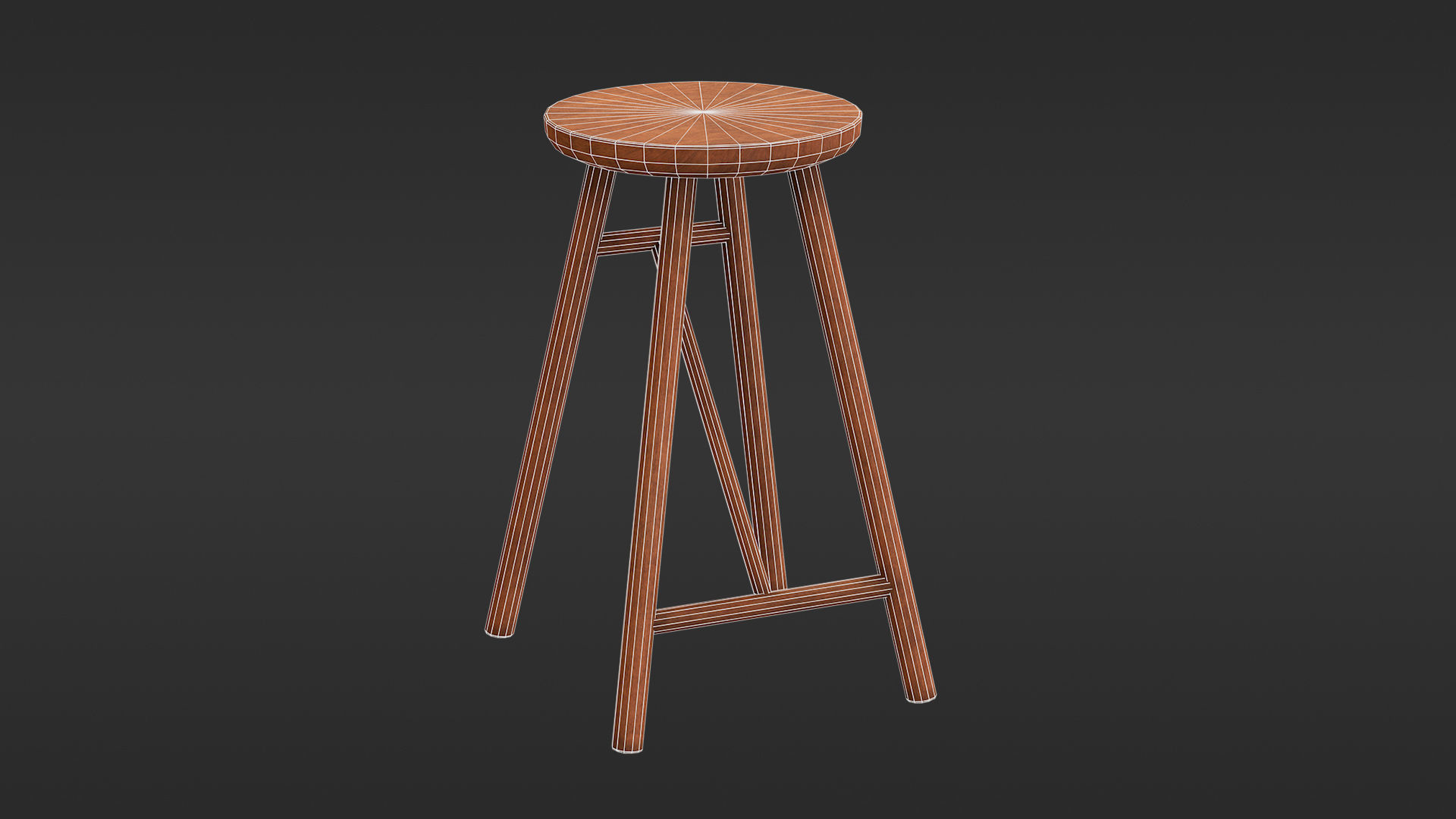 Wooden Bar Stool free VR / AR / low-poly 3D model | CGTrader