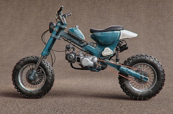 Honda Cub c70 Apocalypse Mod kaharu 3D model | CGTrader