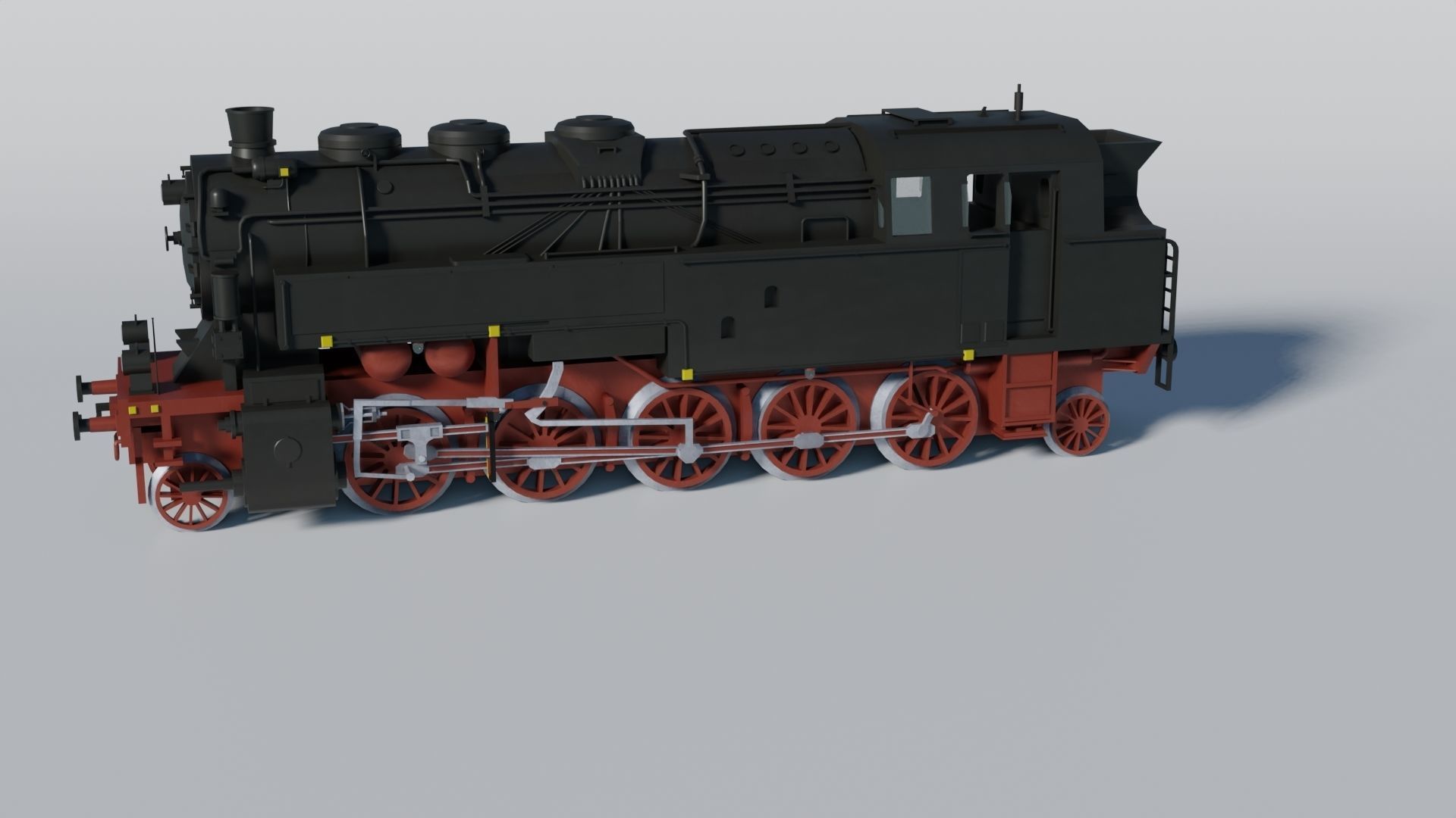 Historical German BR95 steam engine 3D model | CGTrader
