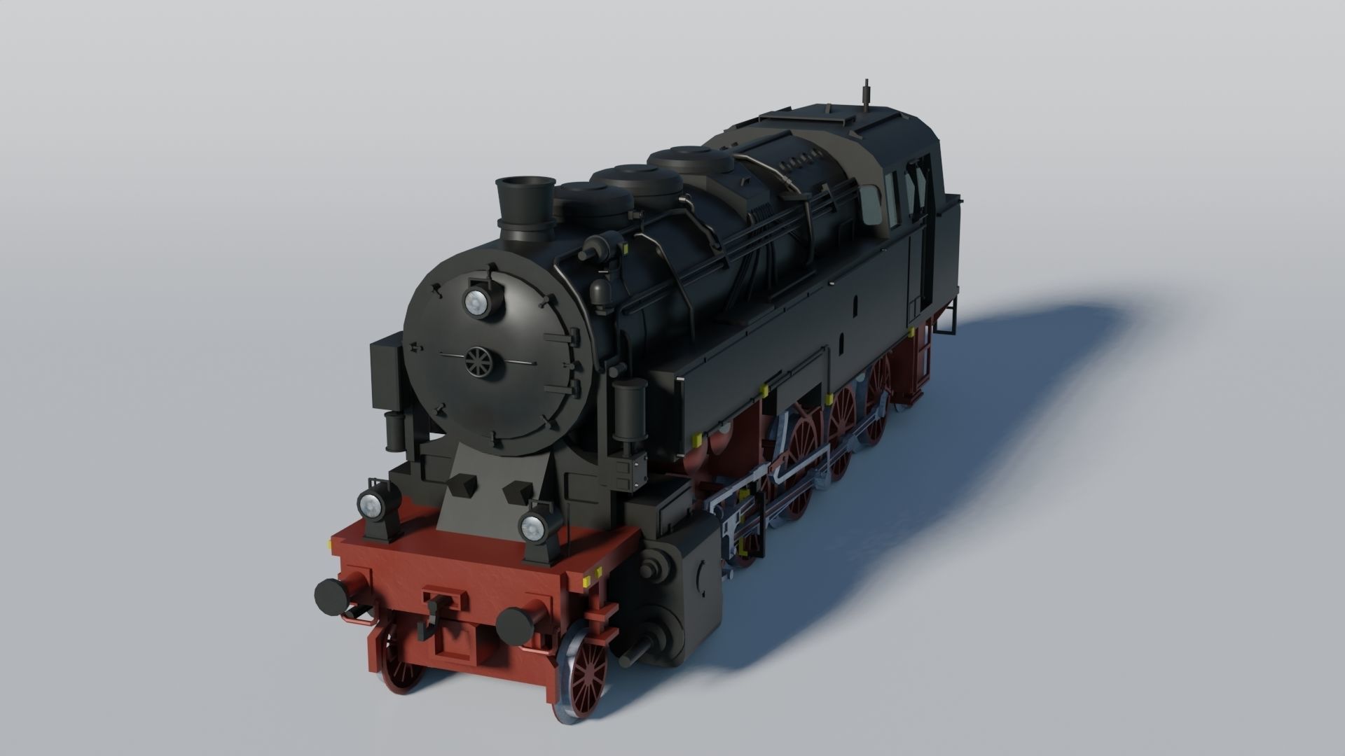 Historical German BR95 steam engine 3D model | CGTrader