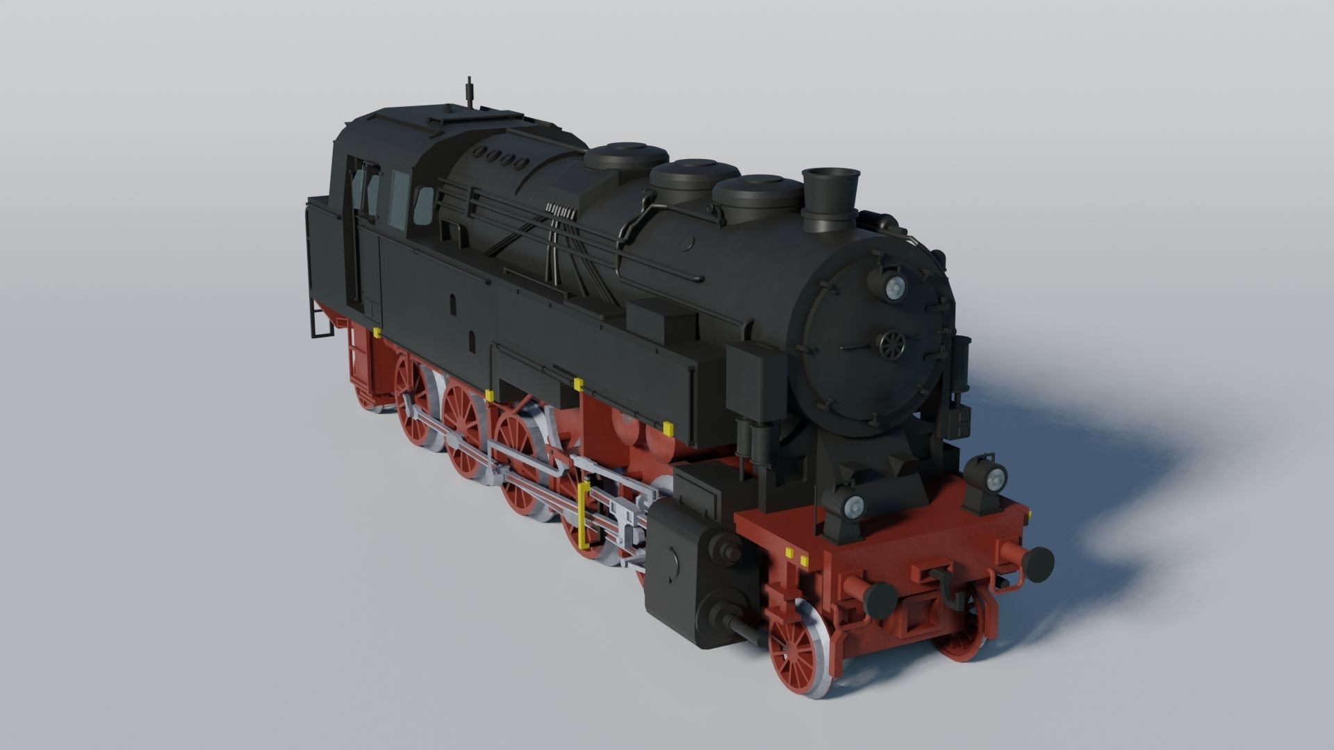 Historical German BR95 steam engine 3D model | CGTrader