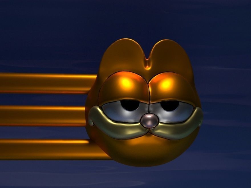 SUJETADOR DE CABELLO GARFIELD 3D model 3D printable | CGTrader