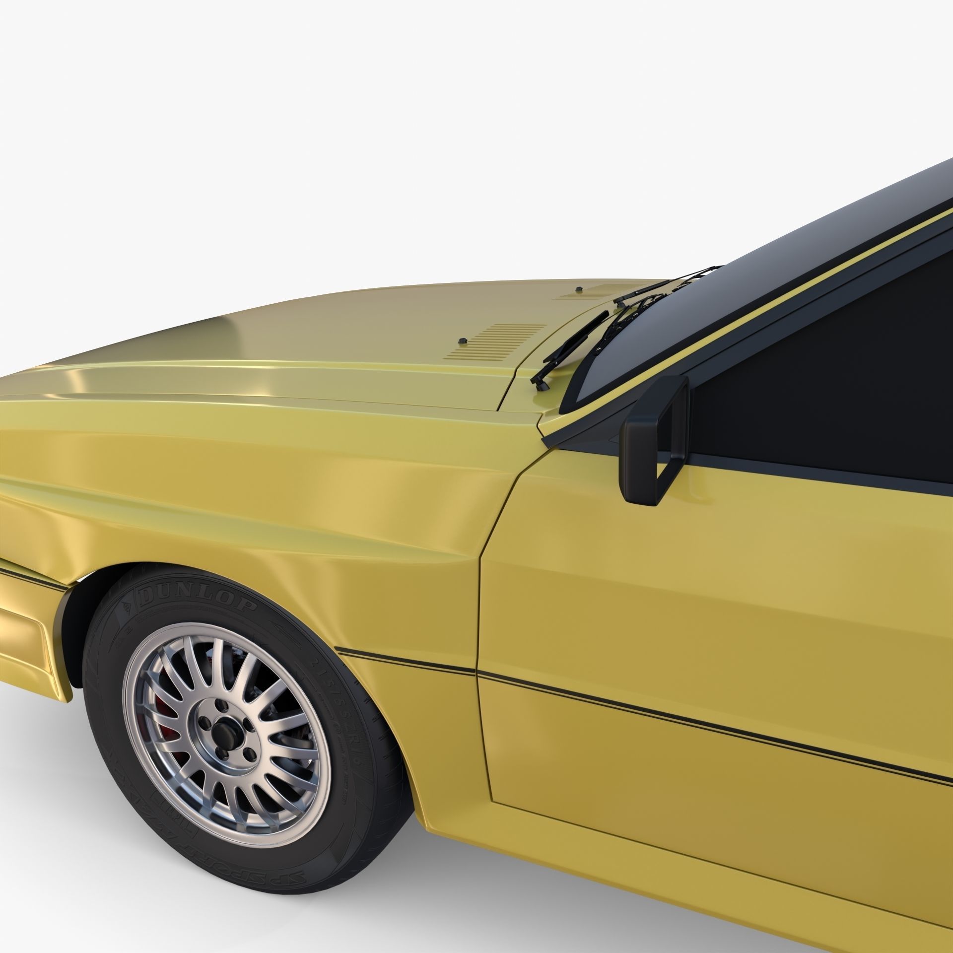 Generic 80s Coupe with interior 3D model | CGTrader