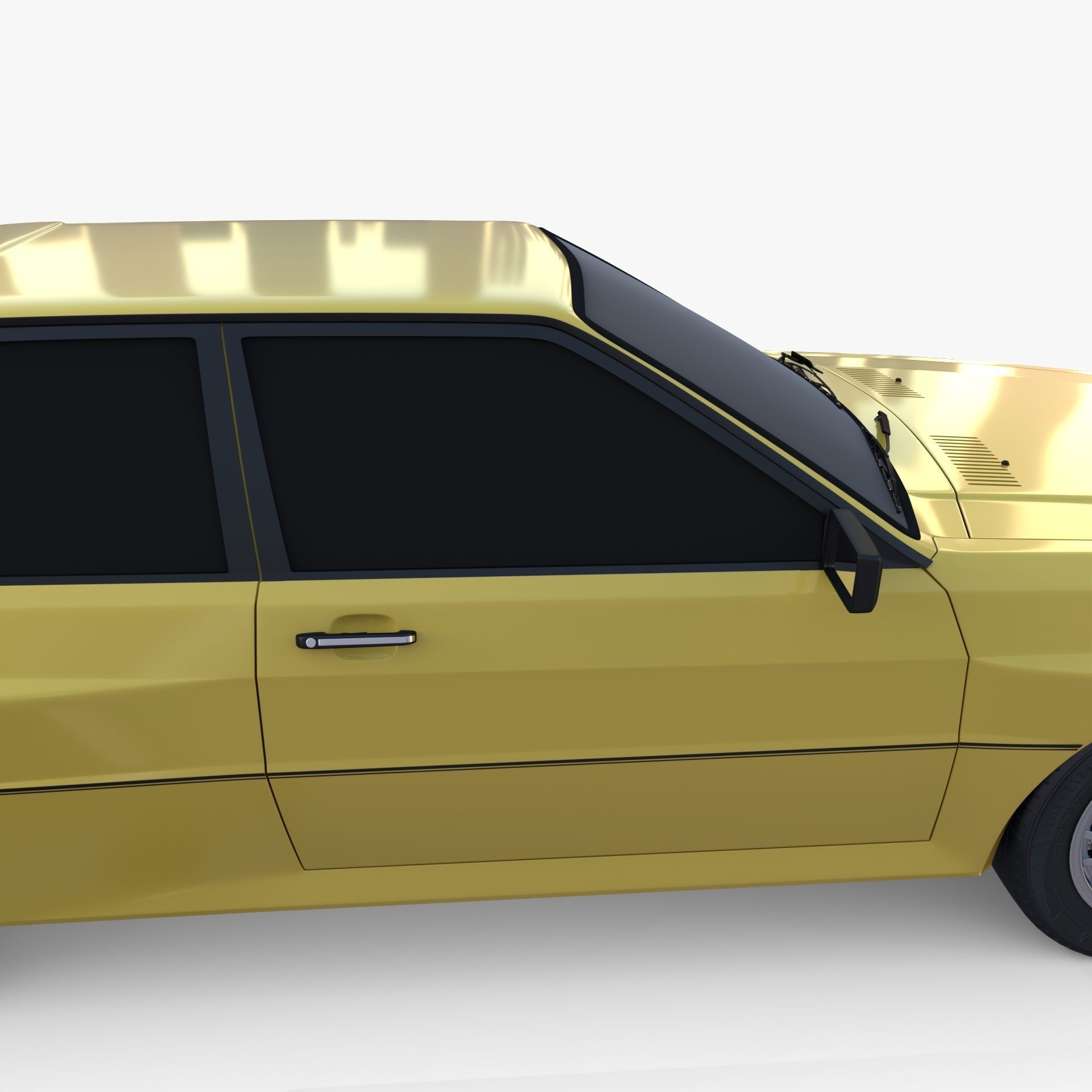 Generic 80s Coupe with interior 3D model | CGTrader