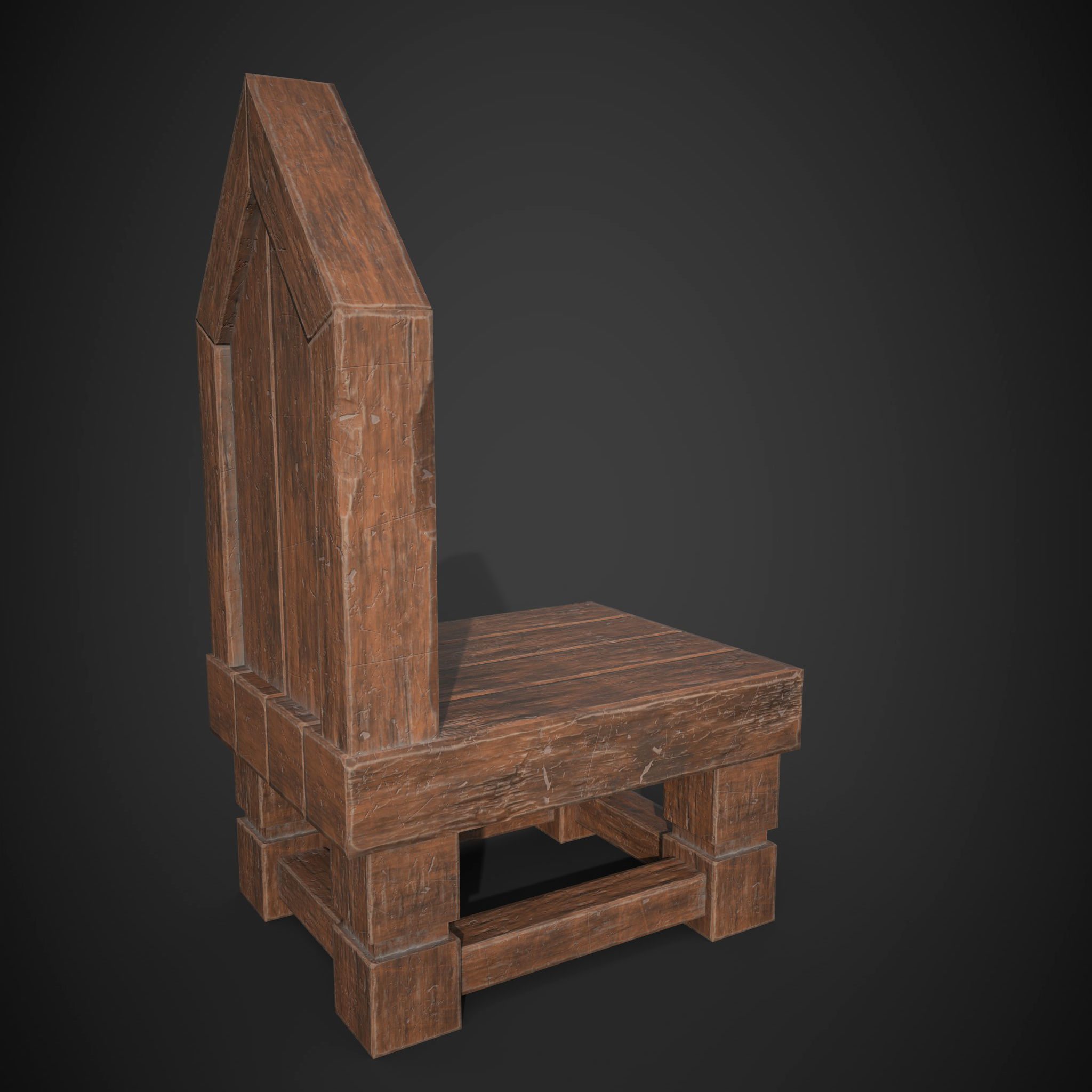 3D model medieval chair VR / AR / low-poly | CGTrader