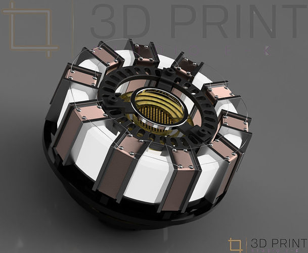 Iron Man Arc Reactor 3D model 3D printable | CGTrader