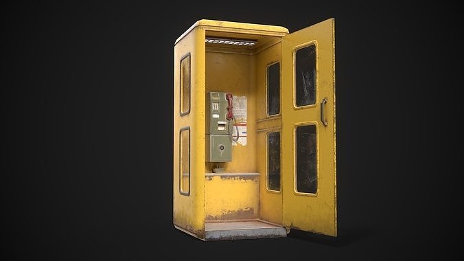 3D model Phonebooth telephone booth VR / AR / low-poly | CGTrader