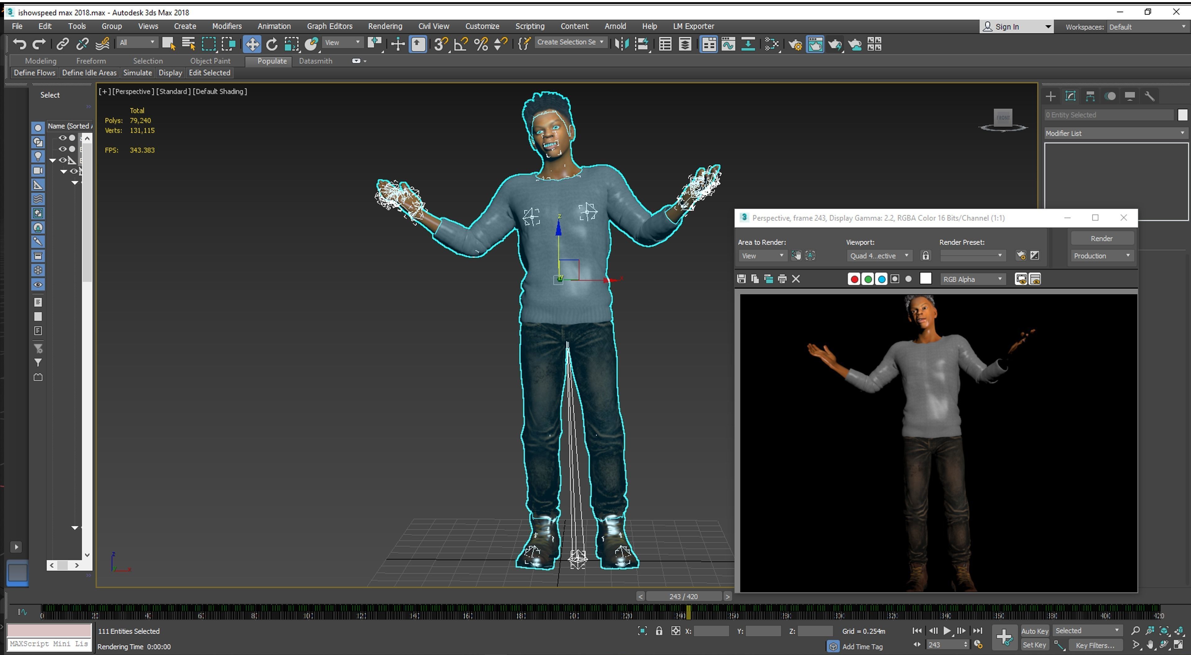 3D model Man 3D Rigged model ready for animation VR / AR / low-poly ...