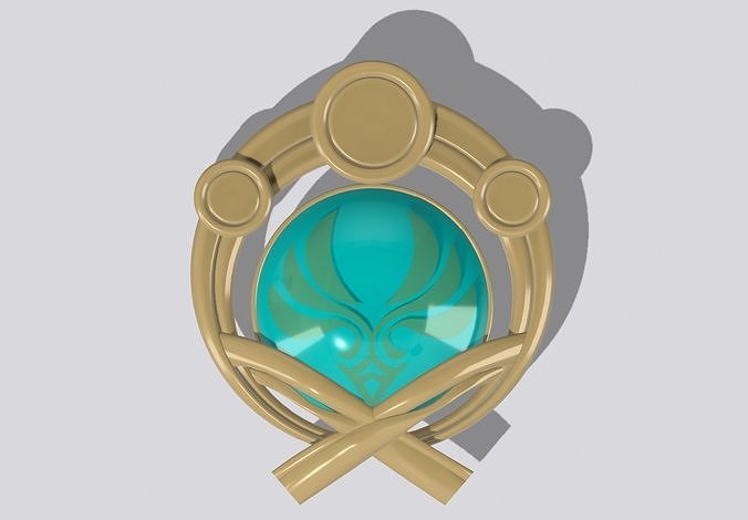Inazuma Anemo Vision Genshin Impact 3D model 3D printable | CGTrader