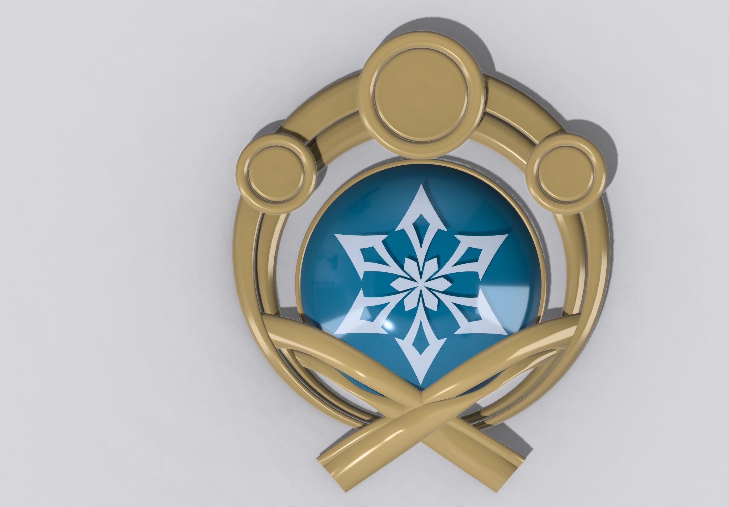 Inazuma Cryo Vision Genshin Impact 3D model 3D printable | CGTrader