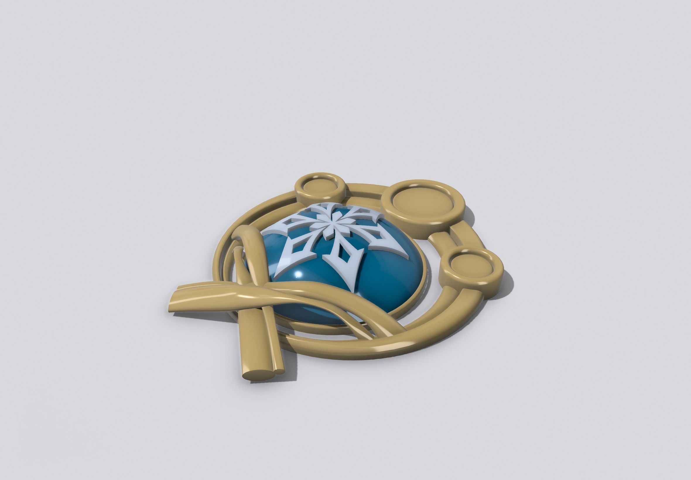 Inazuma Cryo Vision Genshin Impact 3D model 3D printable | CGTrader
