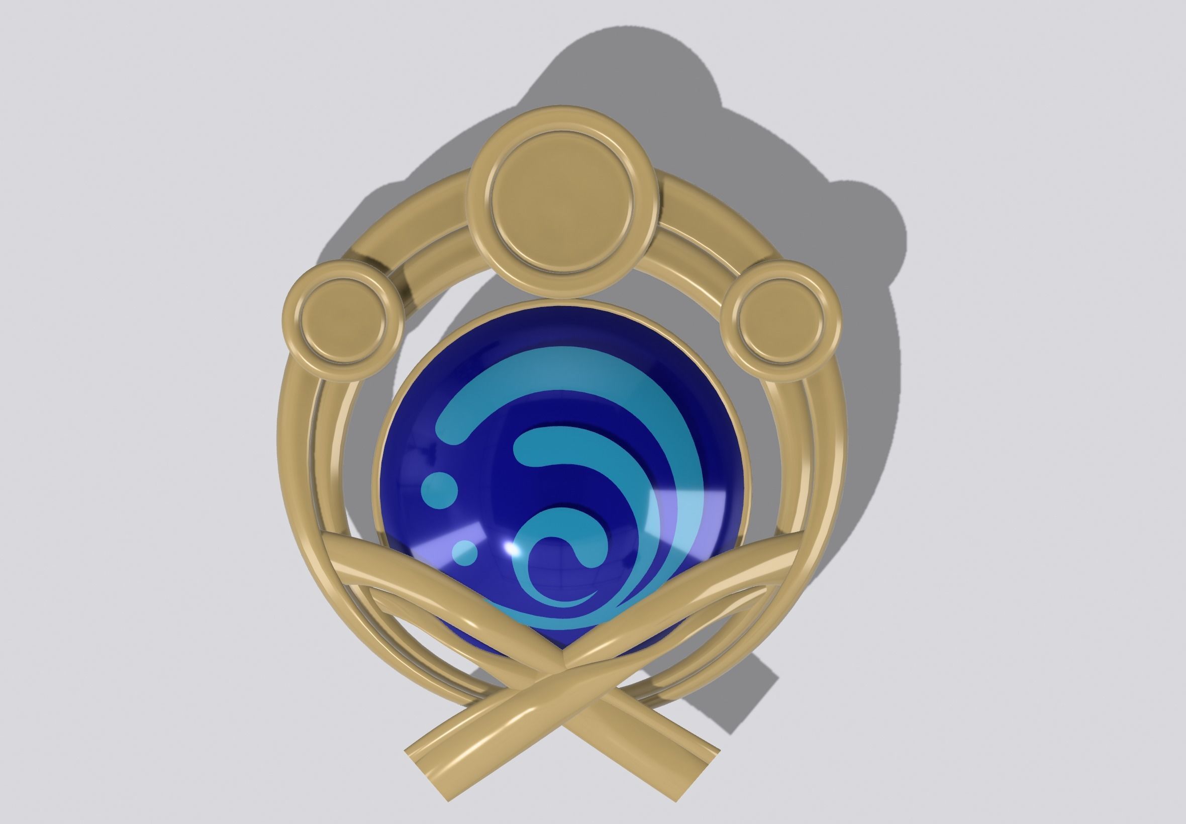 Inazuma Hydro Vision Genshin Impact 3D model 3D printable | CGTrader