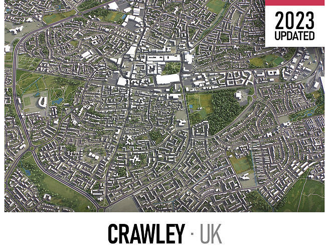 3D model Crawley VR / AR / low-poly | CGTrader