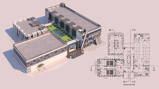 0035 - Art Center - 2021 - 01 - Design 04 - 2D Plans - 3D Files 3D ...