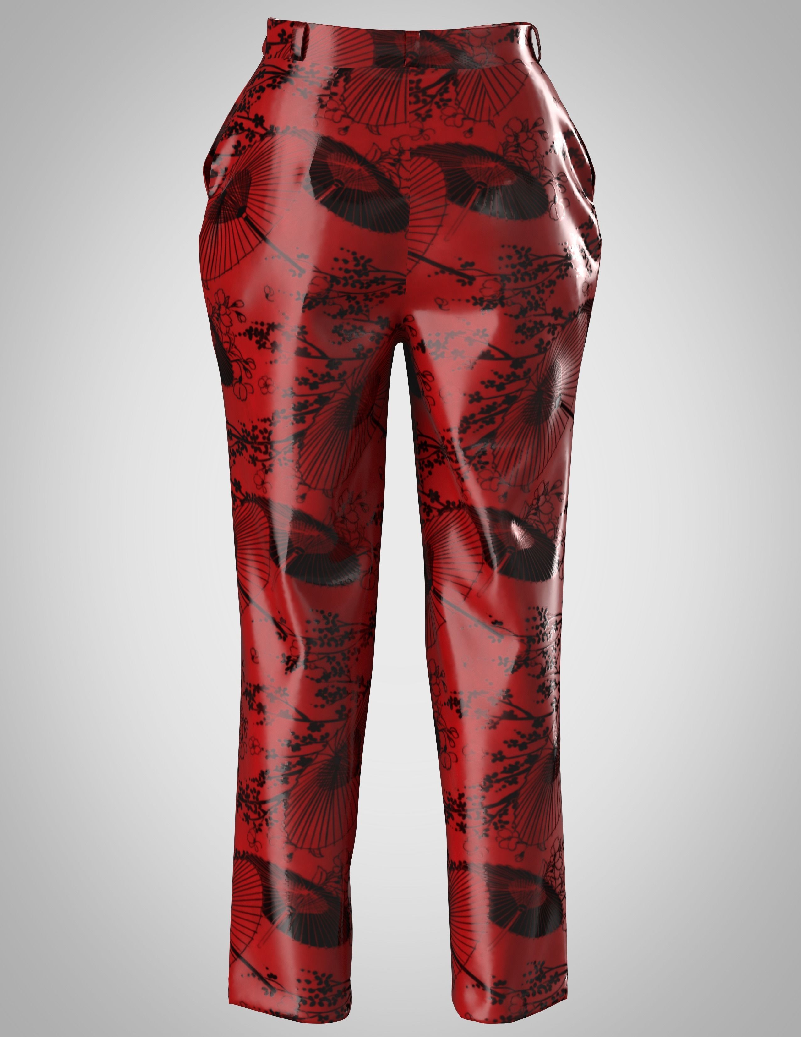 Trouser slack female 3D model | CGTrader