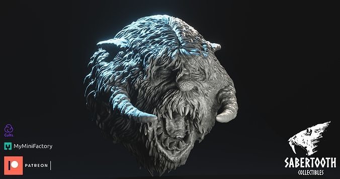 Star Wars Wampa Magnet Head 3D model 3D printable | CGTrader