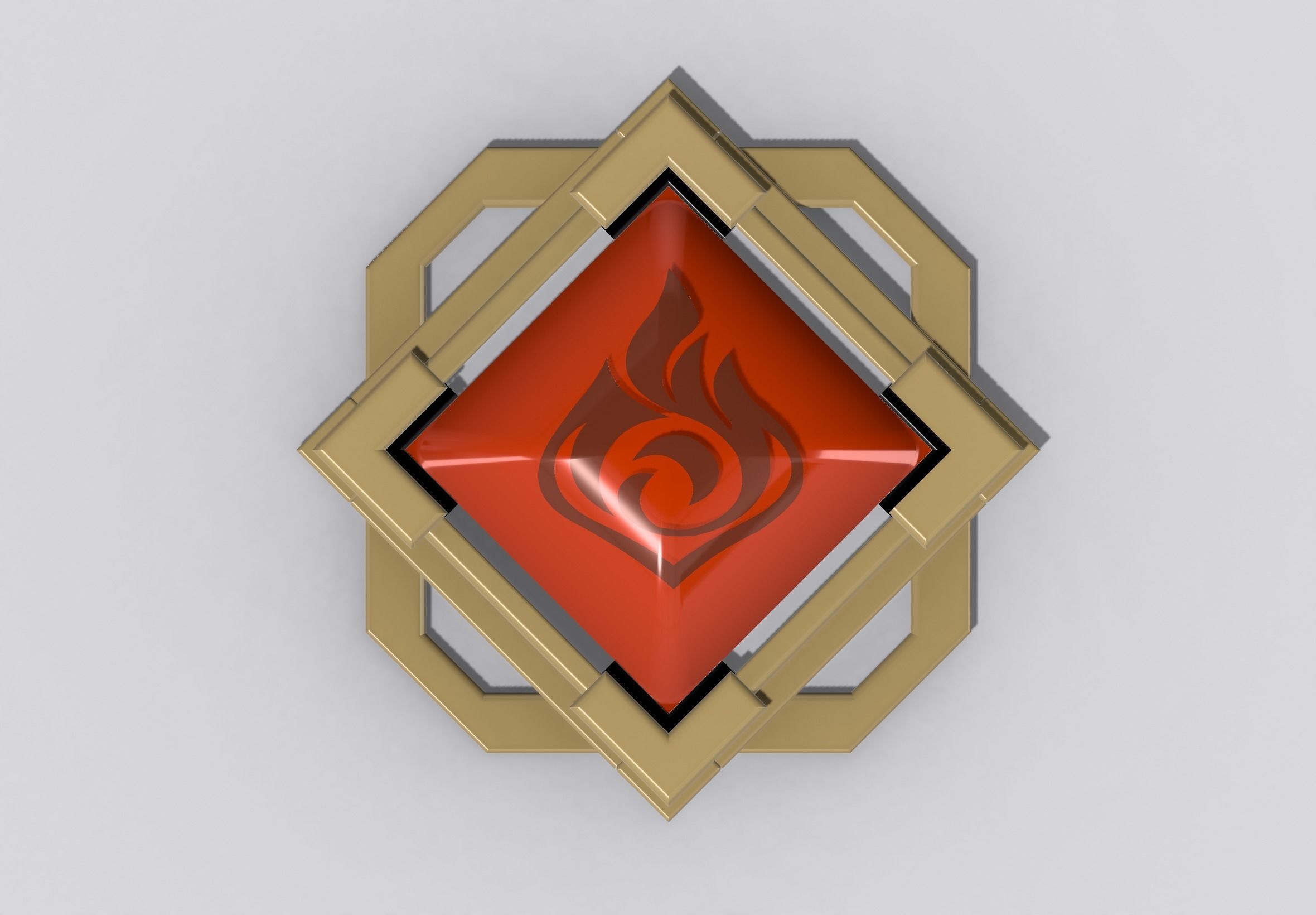 Liyue Pyro Vision Genshin Impact 3D model 3D printable | CGTrader