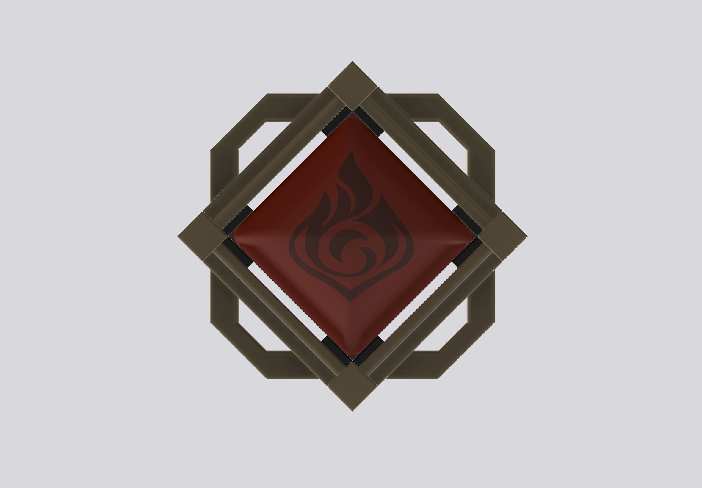 Liyue Pyro Vision Genshin Impact 3D model 3D printable | CGTrader