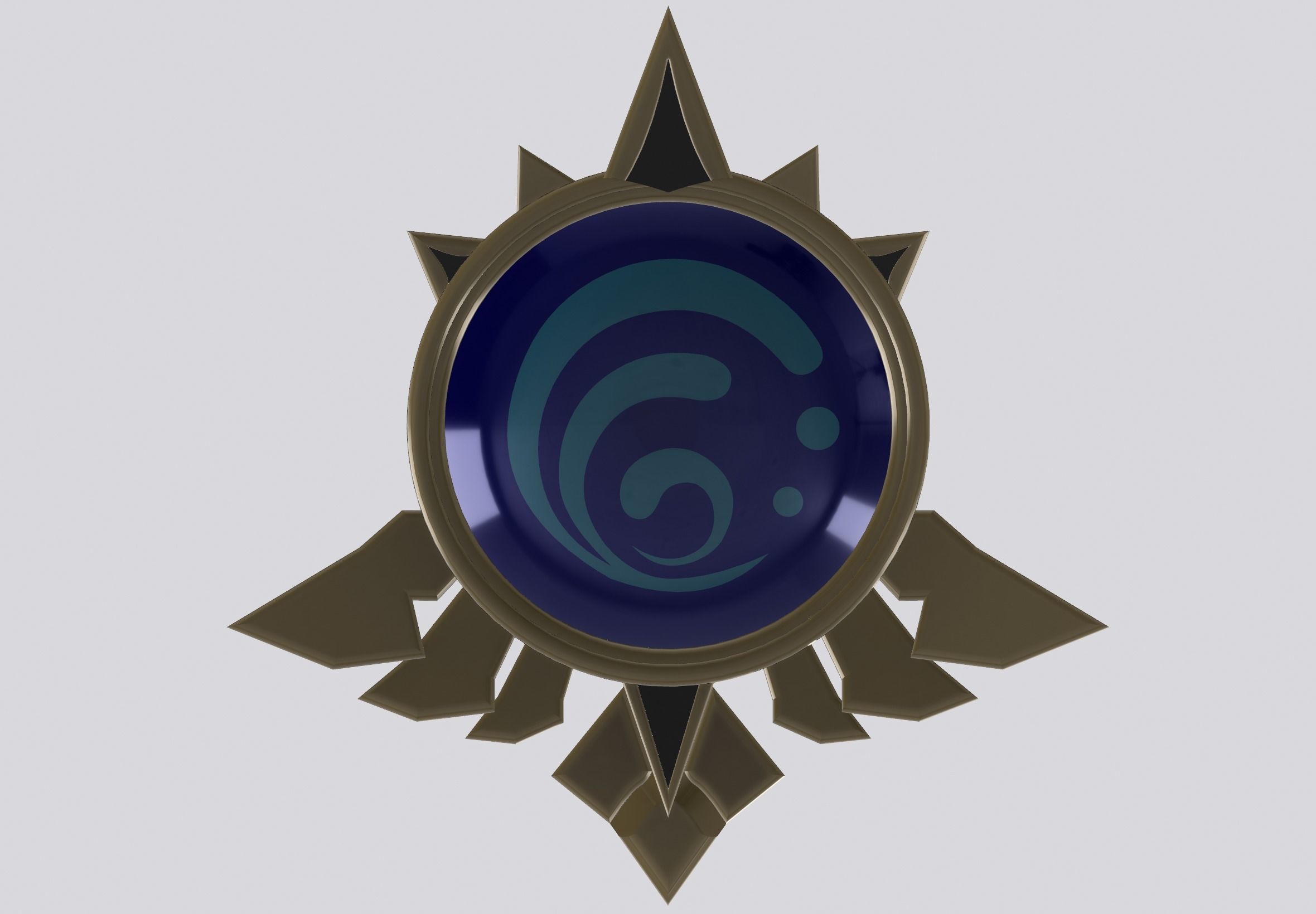 Mondstadt Hydro Vision Genshin Impact 3D model 3D printable | CGTrader