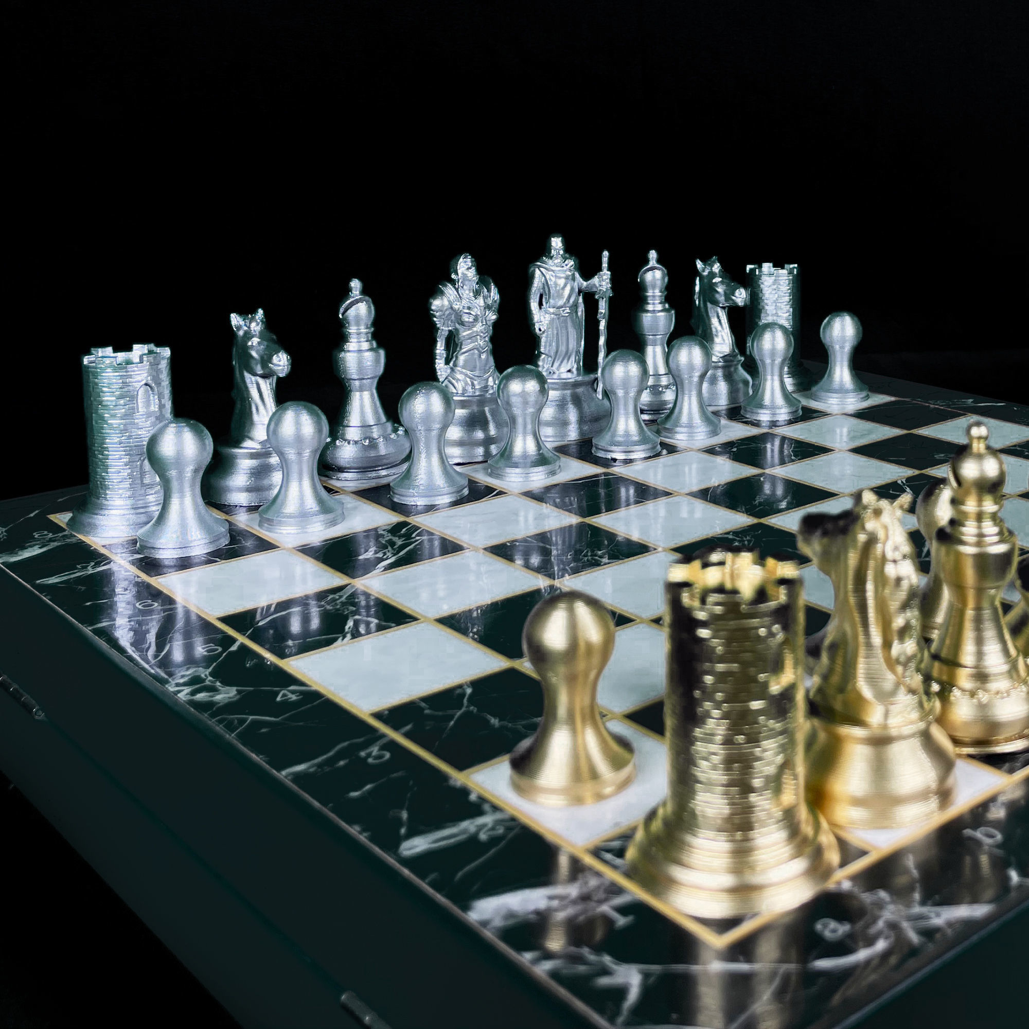 Knight Chess Set - Chevalier Chess 3D model 3D printable | CGTrader