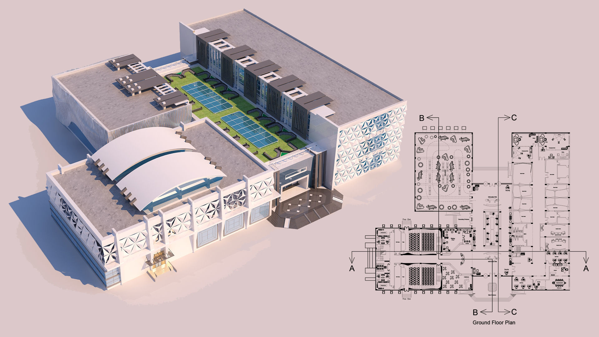 7 Projects - Art Center 2021 - 2Ds Plans - 3Ds Files 3D Model ...