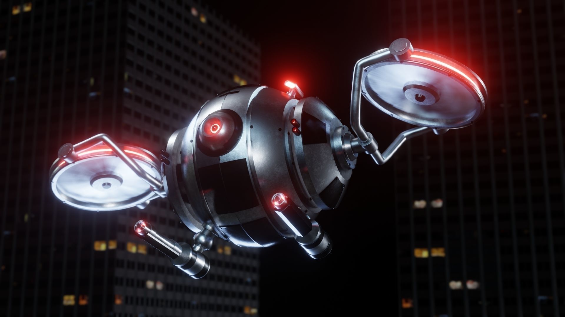 Sci-fi Drone 3D model rigged | CGTrader