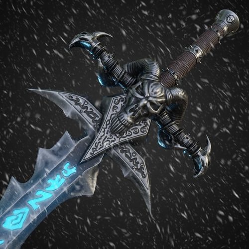 3D model FROSTMOURNE sword with glow VR / AR / low-poly | CGTrader