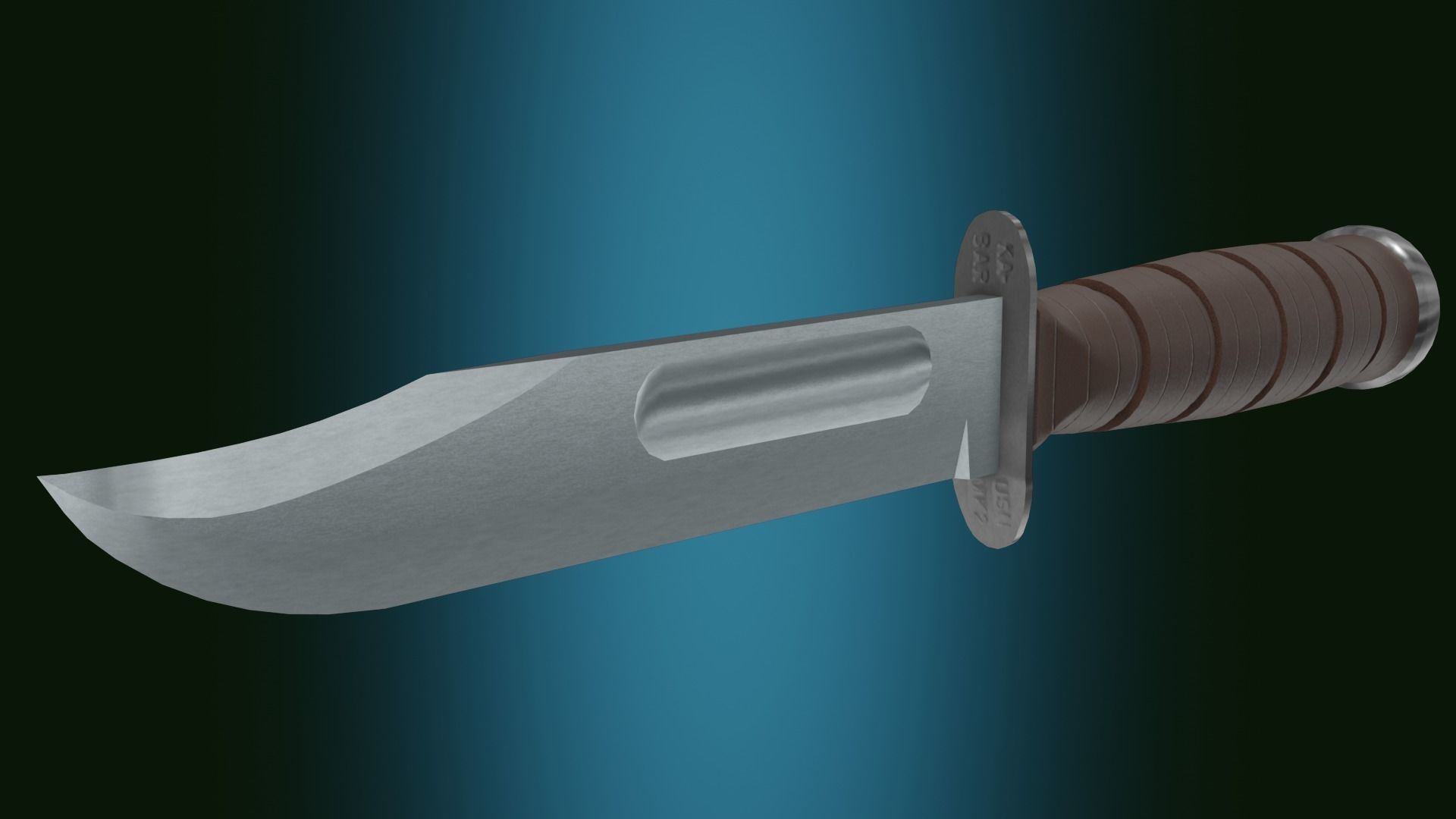 3D model US Navy Mk2 Ka-bar combat knife VR / AR / low-poly | CGTrader