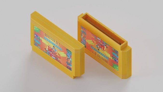 8-bit Game Cartritge 3D model | CGTrader