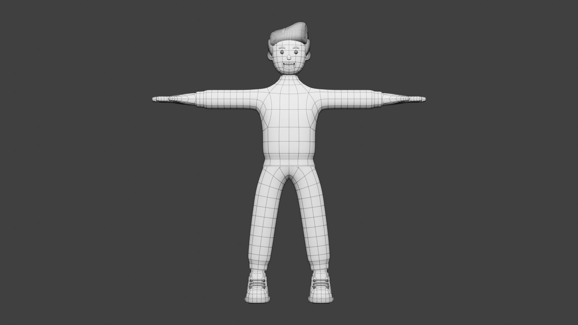 Man Wear Sweater and Sneakers 3D Cartoon Character Style 3D model ...