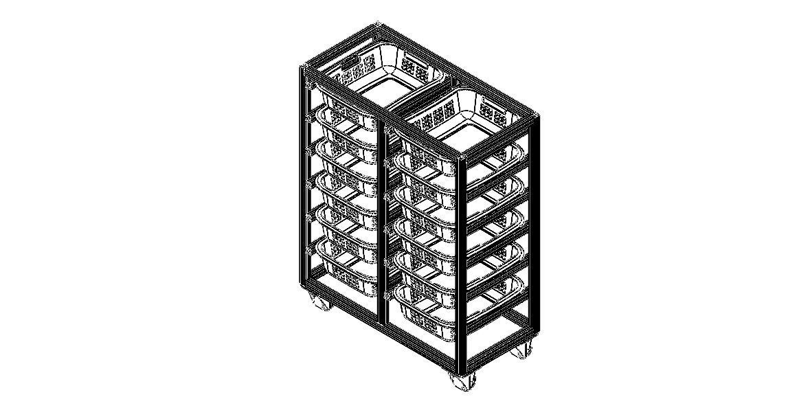 Aluminium Profile Storage Rack 3D model | CGTrader