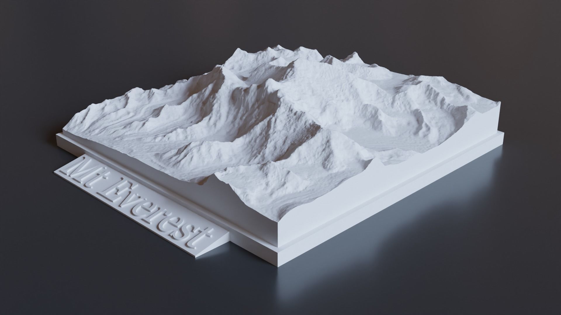 Mount Everest 3D Print Model 3D model 3D printable | CGTrader