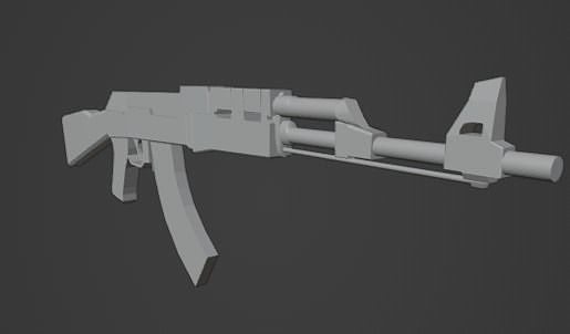 Low Poly AK-47 Model rifle free VR / AR / low-poly 3D model | CGTrader