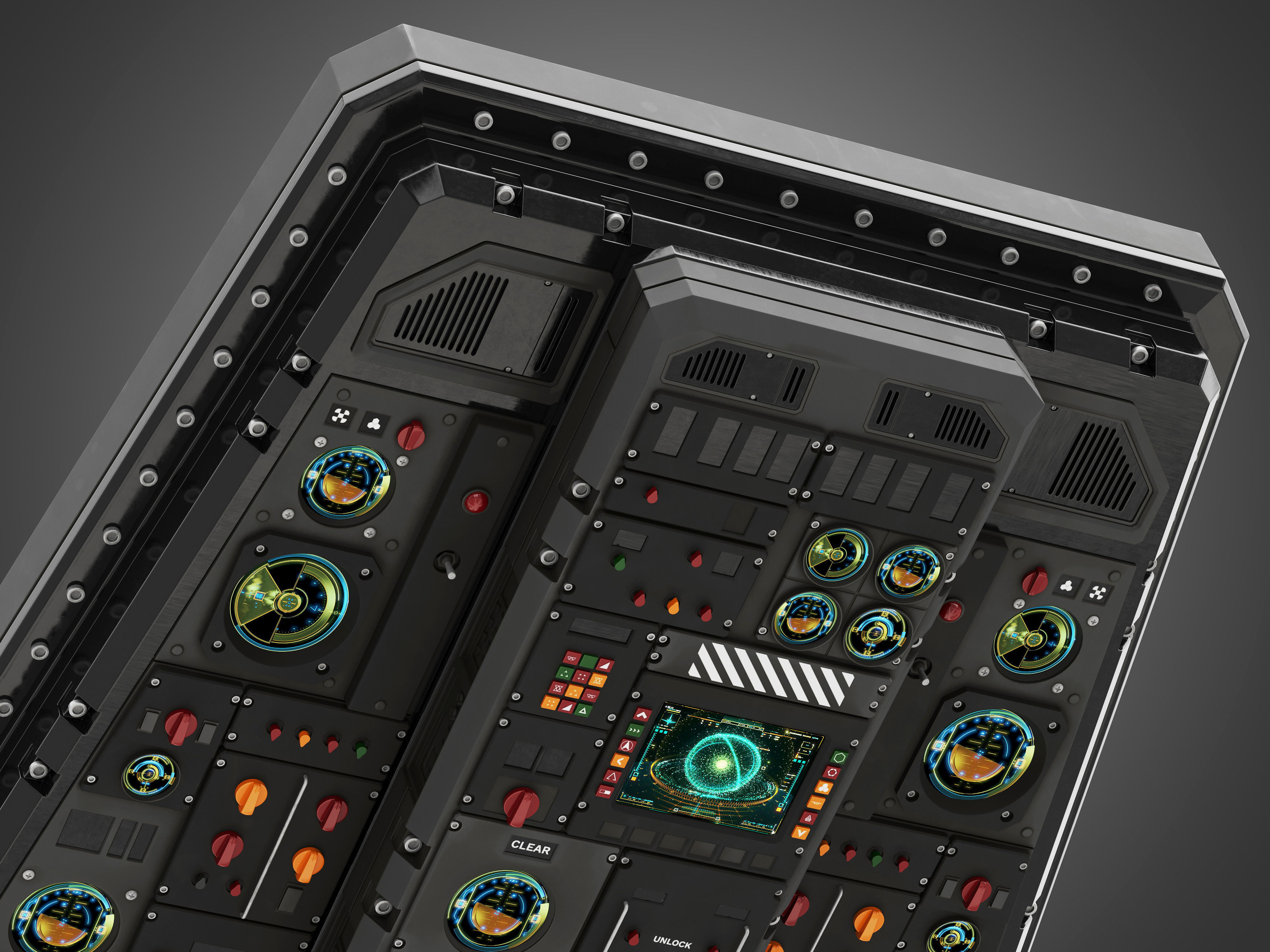 Spaceship control panel 3D model | CGTrader
