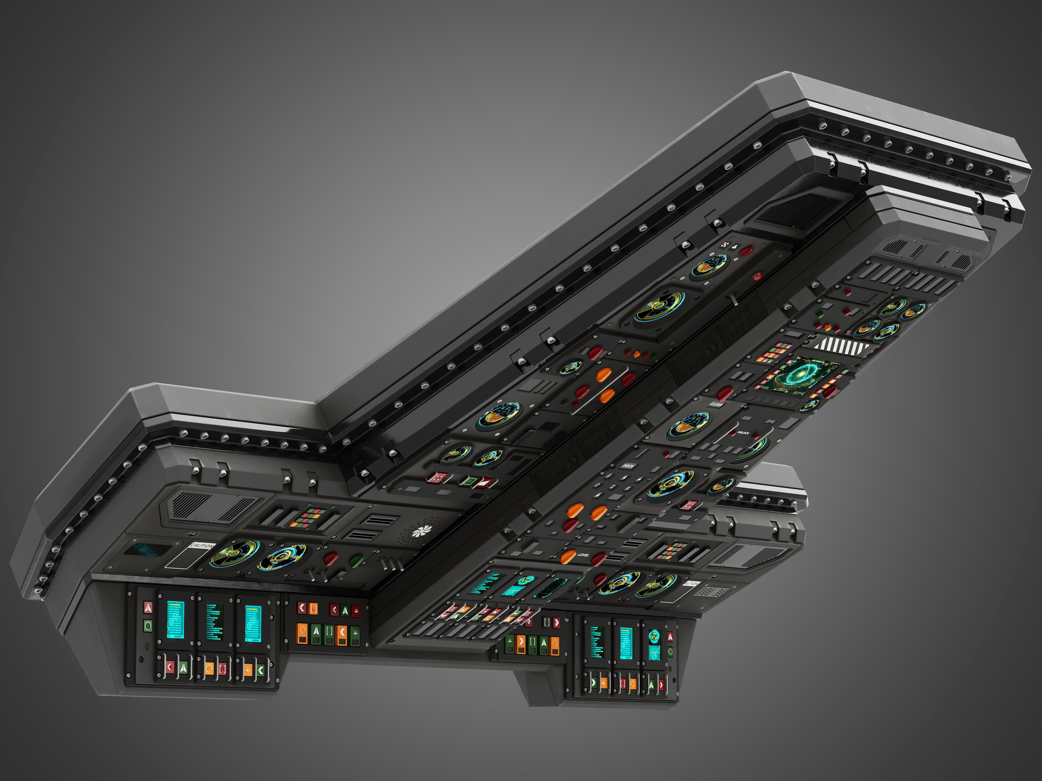 Spaceship control panel 3D model | CGTrader
