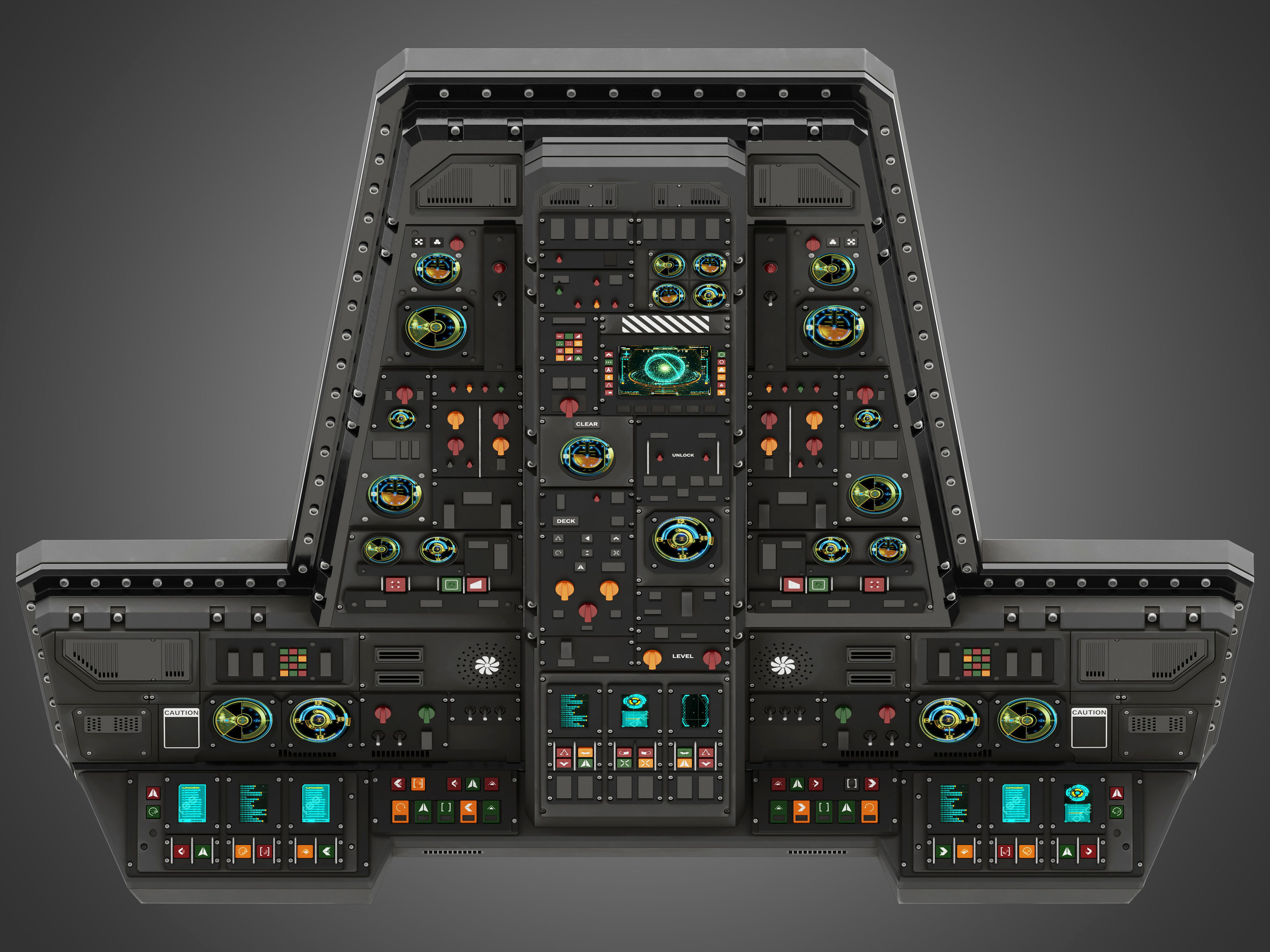 Spaceship control panel 3D model | CGTrader