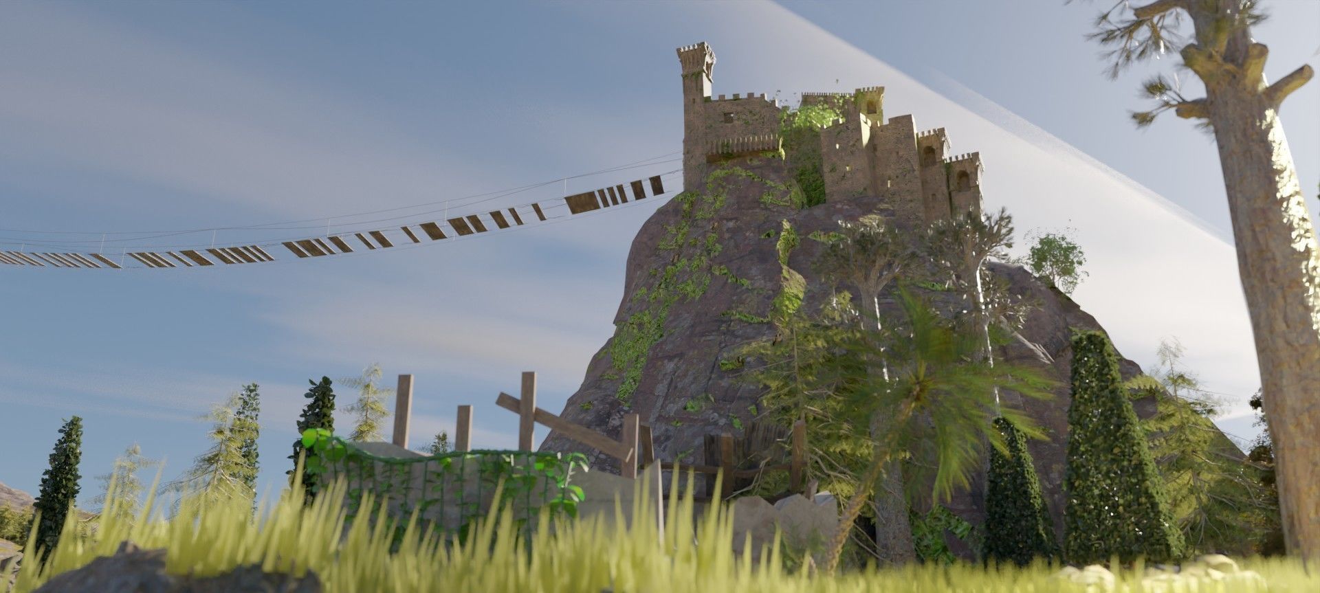 medieval castle scene made in blender 3D model | CGTrader