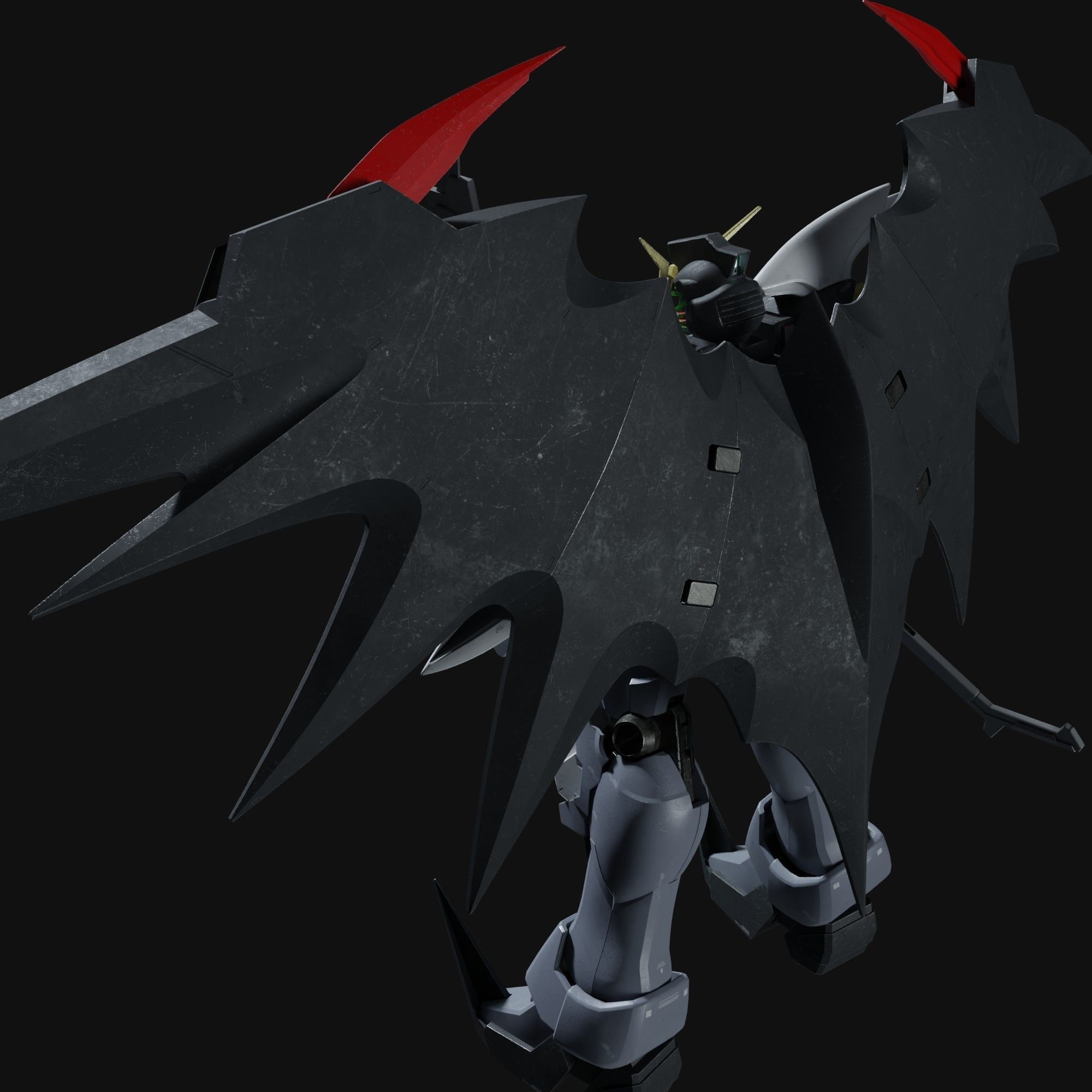 Deathscythe Hell Gundam EW 3D model rigged | CGTrader