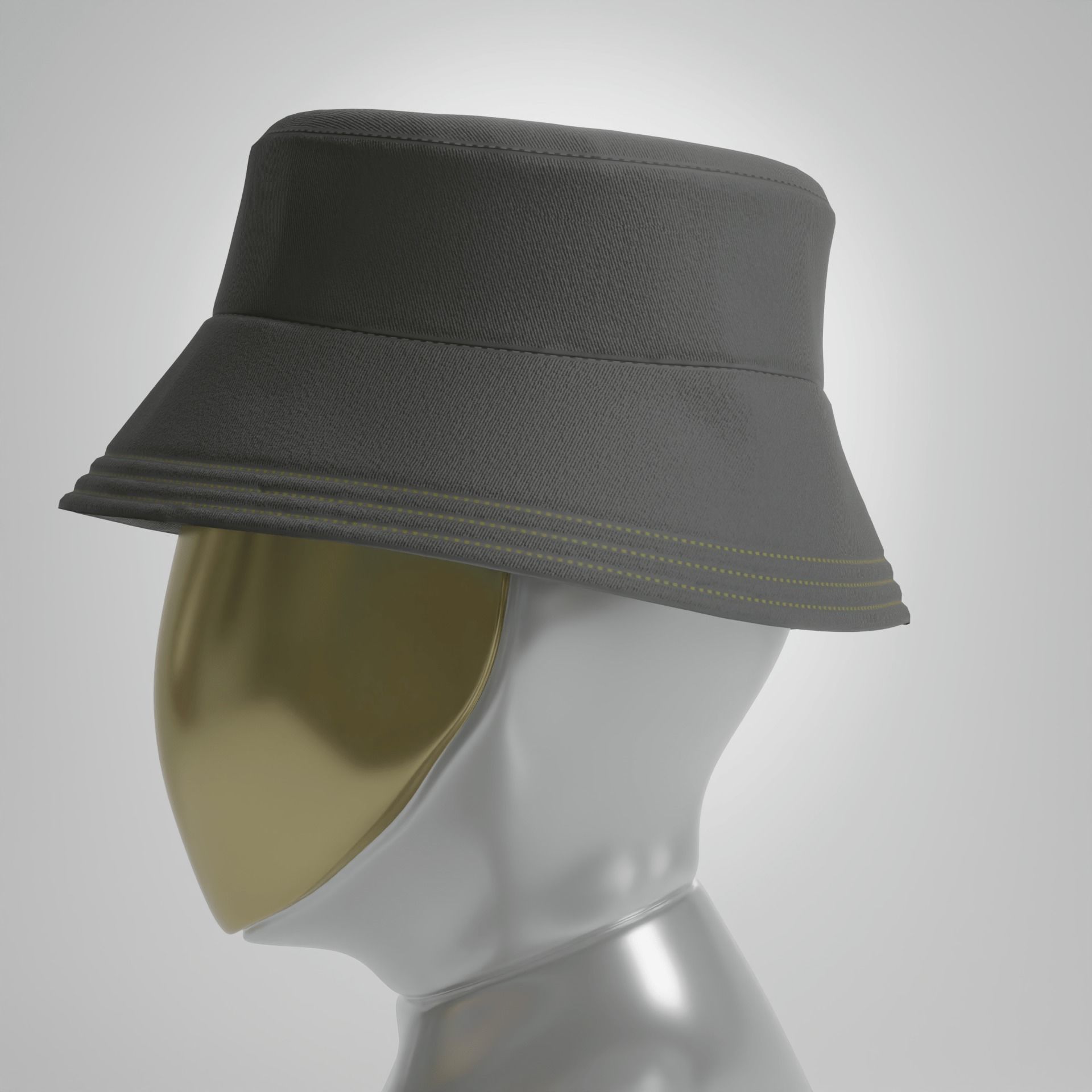 3D model Bucket Hat VR / AR / low-poly | CGTrader