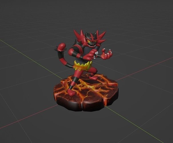 Incineroar pokemon 3D print model 3D model 3D printable | CGTrader